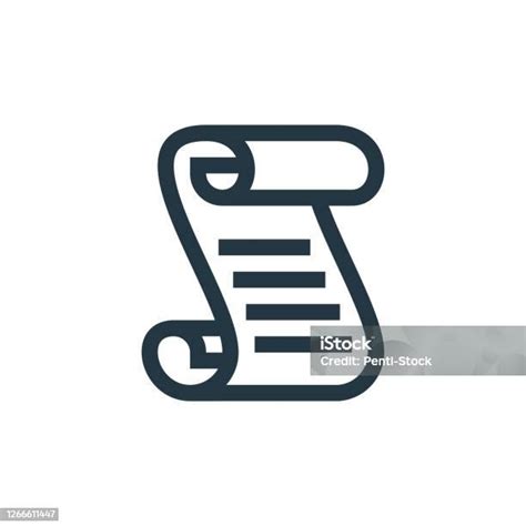 Icône Vectorielle De Papyrus Isolée Sur Fond Blanc Contour Icône De