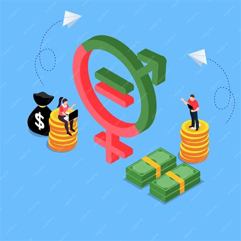 Premium Vector Gender Wage Equality In Business