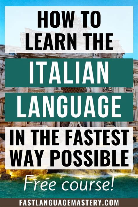 Italian language - Fast Language Mastery | Italian language, Italian language learning, Italian ...