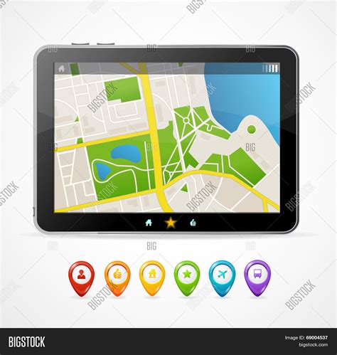 Vector Tablet Map Vector Photo Free Trial Bigstock