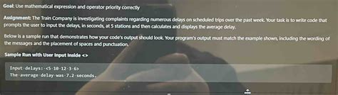 Solved Goal Use Mathematical Expression And Operator Priority