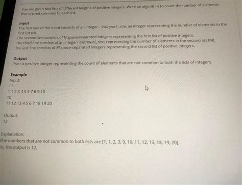 solved you are given two lists of different lengths of