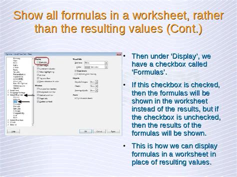 Advanced Spreadsheets Show Formulas