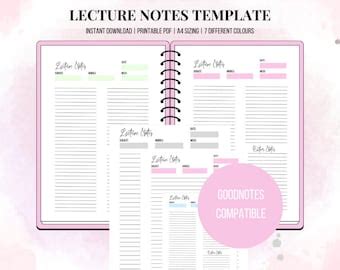 Notes Template Etsy