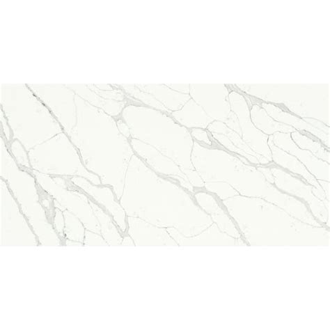 Prefab Quartz Slabs 126x63 White Island Quartz Bathroom Countertops
