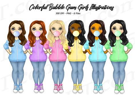 Bubble Gum Pink Png Bubble Gum Girls Clipart Sweatshirt Girl Rainbow
