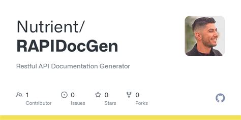 Github Nutrientrapidocgen Restful Api Documentation Generator