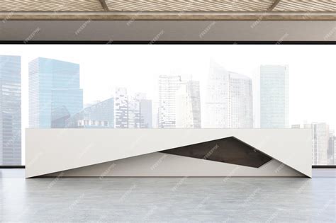 Premium Photo Close Up Of Reception Counter And Large Window
