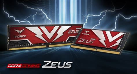 Teamgroup Announces The T Force Zeus Ddr4 And T Force Zeus So Dimm