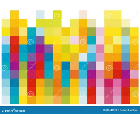 Graphic Representation Of Colored Squares Isolated Illustration Stock