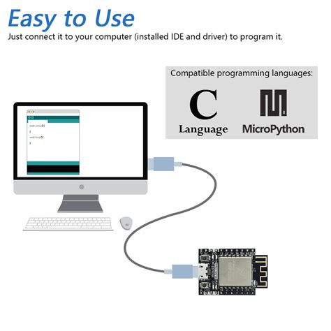 Freenove Esp8266 Wi Fi Development Board 32 Bit 160 Mhz Mini Microcon