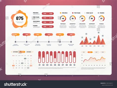 Infographics Dashboard Modern Ui Statistics Graphs Stock Vector Royalty Free 1203182611