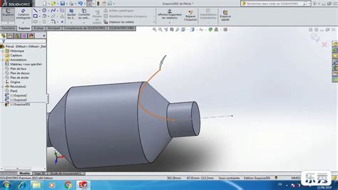 SOLIDWORKS TUTORIAL Drawing of a jet turbine engine in solidworks Surfacique / Part 3 - YouTube