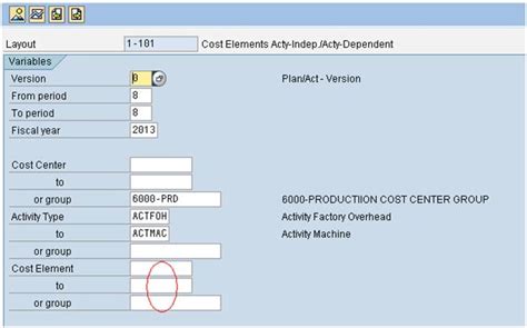 Solved Cost And Activity Input Planning KP06 Cost Element SAP Community