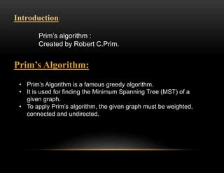 Dsa Prims Algorithm Pptx