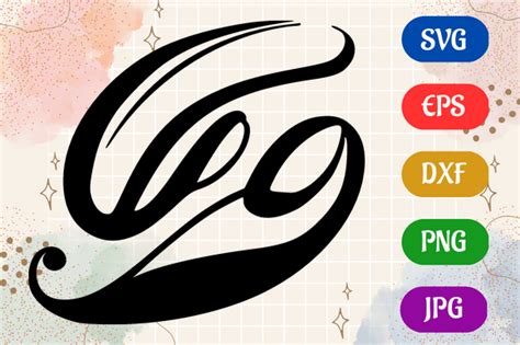 Cursive Svg Eps Dxf Png  Silhouette Grafica Di Creative Oasis