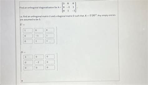 solved find an orthogonal diagonalization for