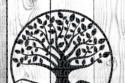 Tree Font Svg Vector Png Clip Art Leaf By Dxf Store Thehungryjpeg