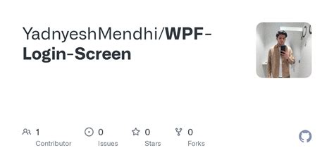 Github Yadnyeshmendhi Wpf Login Screen