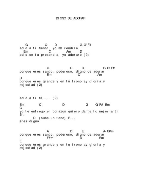 Digno De Adorar Acordes Pdf Pdf