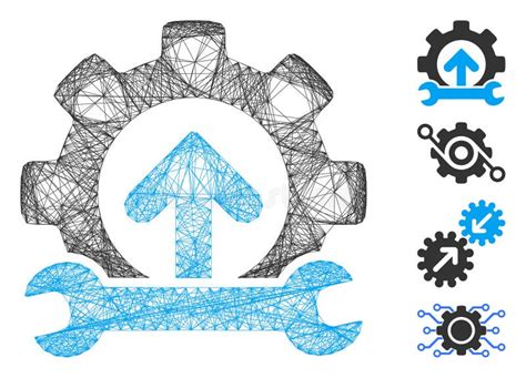 Net Gear Integration Tools Vector Mesh Stock Illustration Illustration Of Mosaic Flat 203707552