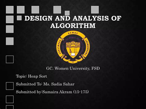 heap sort in design and analysis of algorithms pptx programming