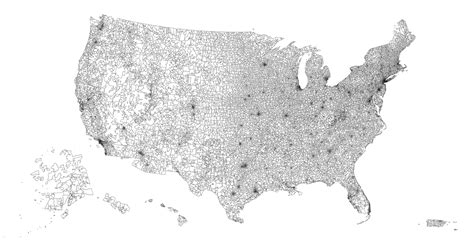 5 Digit Zip Code Map Vector Map