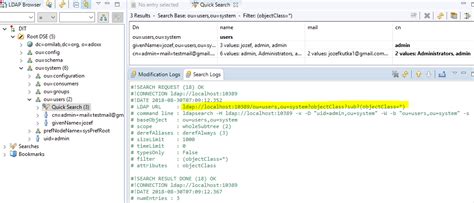 Why LDAP Results Are Not Shown Outside Of ApacheDS Stack Overflow
