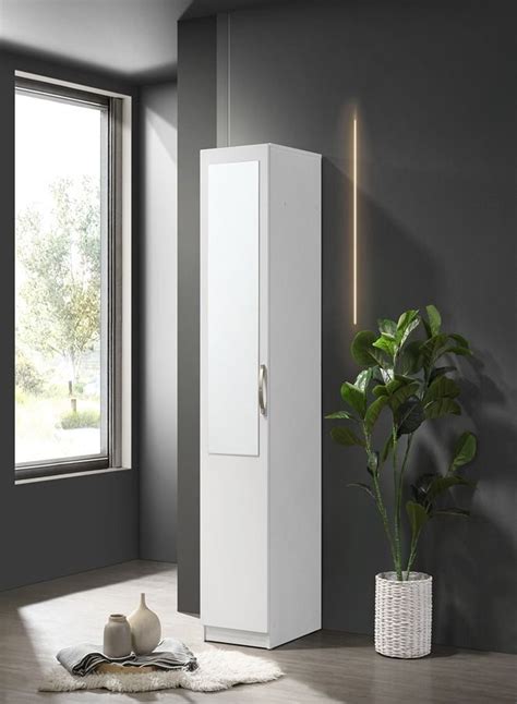 Home Box Kulltorp Plus 1 Door Wardrobe With Mirror 52x182x40 Cm Best