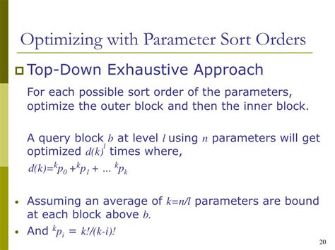 Ppt Optimizing Nested Queries With Parameter Sort Orders Powerpoint