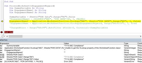 Excel I Get Error 2042 When I Try To Use Vlookup In Vba Stack Overflow