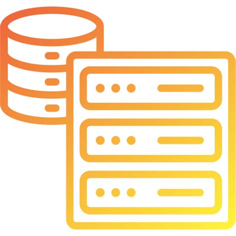 Database Generic Gradient Outline Icon