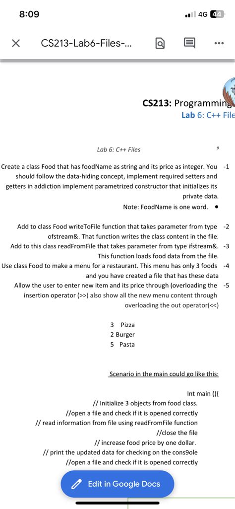 Solved Lab 6 C File Lab 6 C Files 9 Create A Class