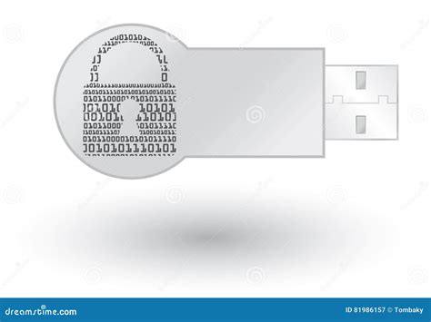 Secure Usb Drive Concept Stock Illustration Illustration Of Code