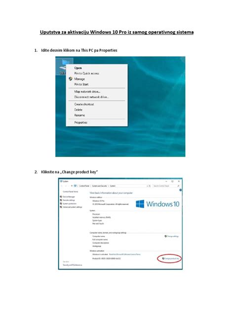 Uputstva Za Aktivaciju Windwos 10 Pro Iz Samog Operativnog Sistema Pdf