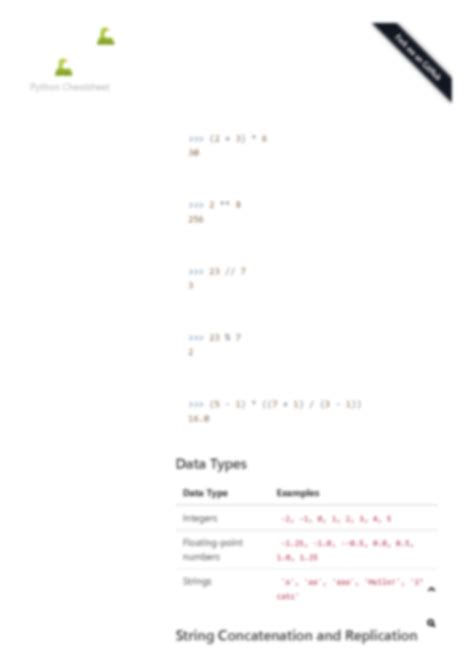 SOLUTION Python Cheatsheet Python Cheatsheet Studypool