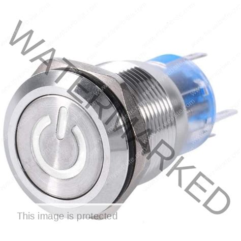 Mm Metal Push Button Switch Momentary Power LED Red Color SRK ELECTRONICS