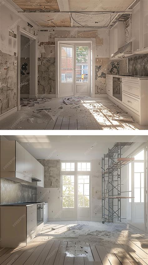 Premium Photo Renovation Project Before And After Modern Upgrades
