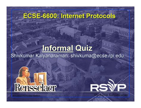 Routing General Informal Quiz Ecse 6600 Docsity