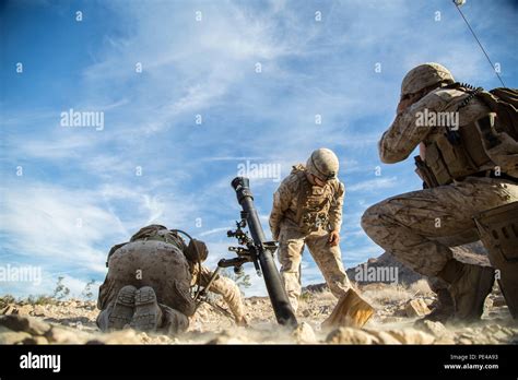 Corporal Beau Kroupa And Lance Cpl Nicholas Nelson With 81mm Mortar
