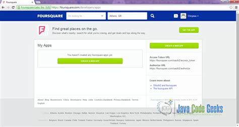 Android Foursquare Api Example Java Code Geeks