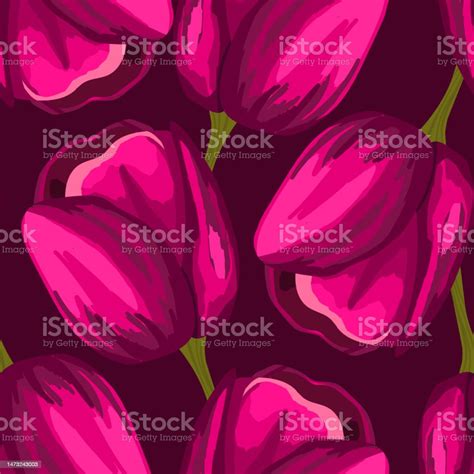 핑크 튤립과 봄 다채로운 벡터 일러스트 만화 스타일 직물 섬유 종이디자인 부활절 생일 8 행진에 대한 휴일 인쇄 잎이 있는 꽃 0명에 대한 스톡 벡터 아트 및 기타 이미지