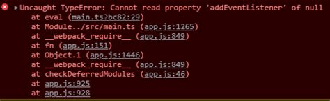 Typescript Cannot Read Property AddEventListener Of Null Firebase