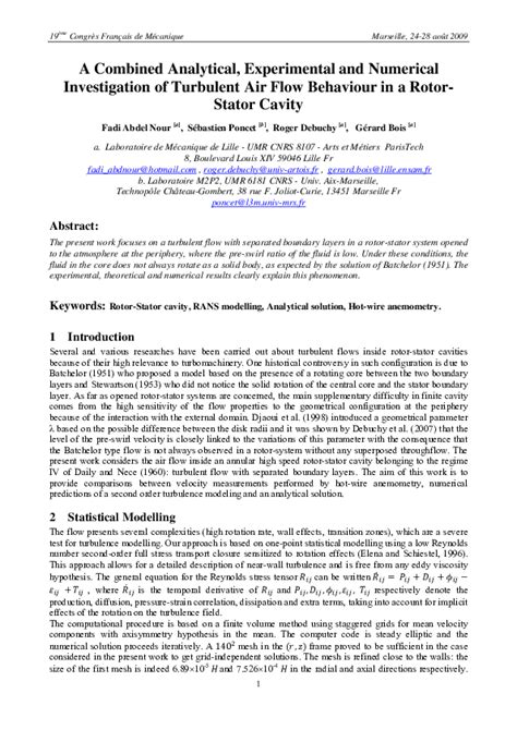 Pdf A Combined Analytical Experimental And Numerical Investigation Of