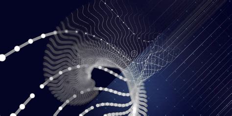 Abstract Background Poly Grid With White Radial Wireframe And Dots Defocus Stock Illustration