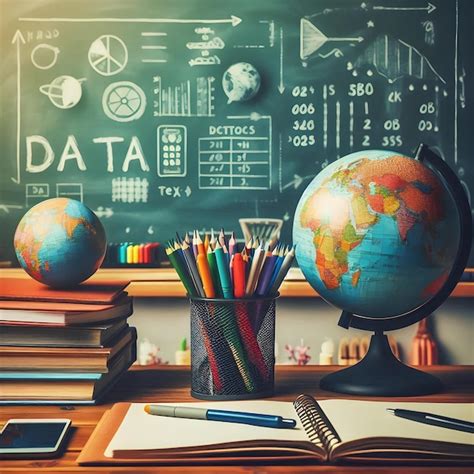 educational data analysis concept background premium ai generated image