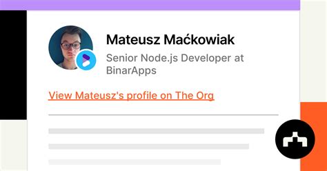 mateusz maćkowiak senior node js developer at binarapps the org