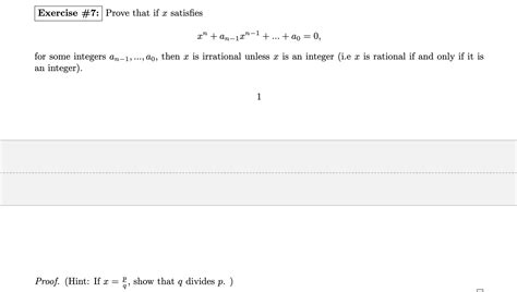Solved Exercise Prove That If X Satisfies Chegg Com
