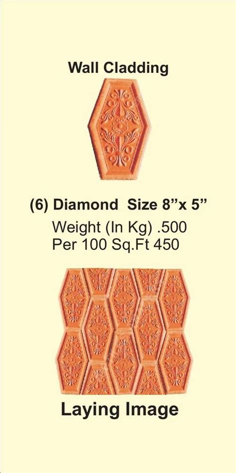 Matte Clay Wall Cladding Diamond 8 X 12 Inches At ₹ 17 9 Piece In Bengaluru Id 2853972204033