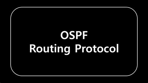 Ospf Routing Protocol 넷트레인